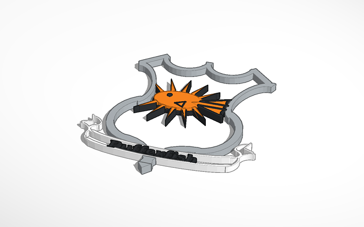 3D design Pufferfish Swords Crest! | Tinkercad