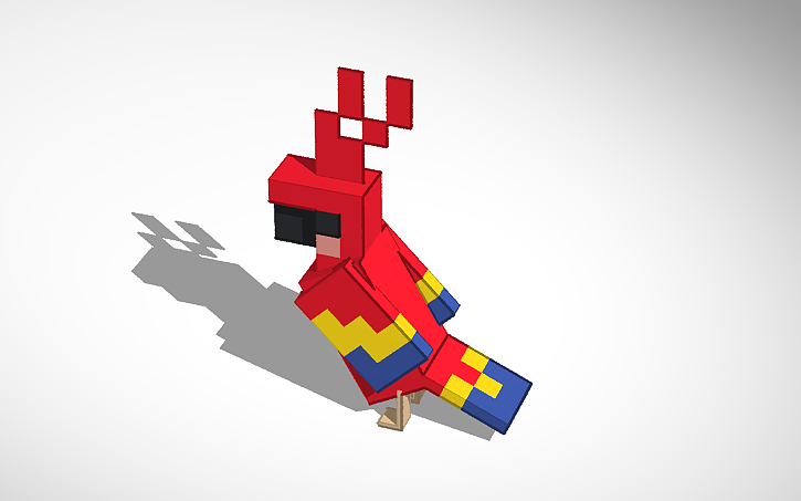 3D design minecraft parrot - Tinkercad