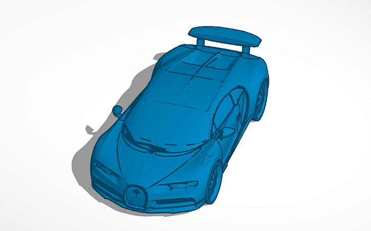 3D design bugatti with wing - Tinkercad