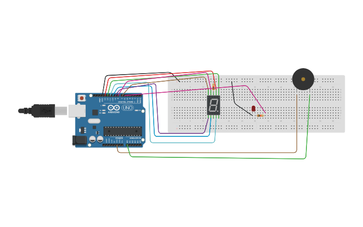 Circuit design Time Bomb using Arduino - Tinkercad