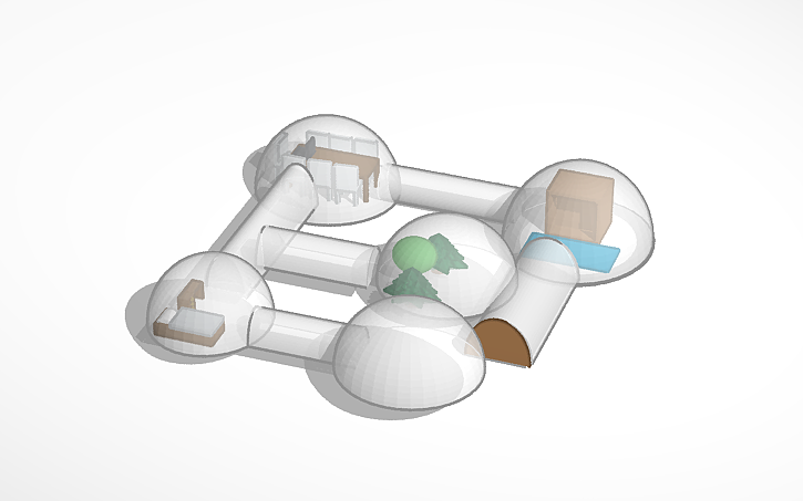 3D design Base lunar - Tinkercad