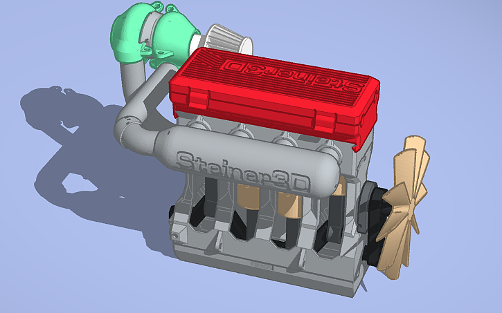 3d Design Working I4 Engine Model Sim Lab Tinkercad