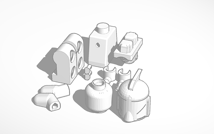 3D design LEGO Clone Trooper minifigure - Tinkercad