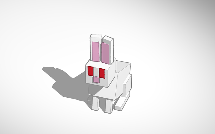 3D design Minecraft rabbit - Tinkercad