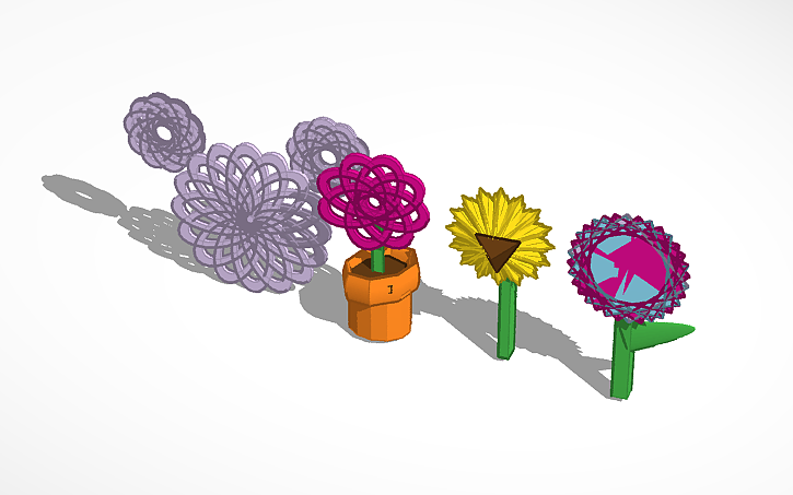 3D design Flowers - Tinkercad