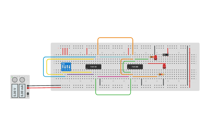Circuit design JK FLIPFLOP using LOGIC GATES - Tinkercad