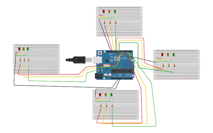 Circuit design 17B91A0541(traffic controller ) - Tinkercad