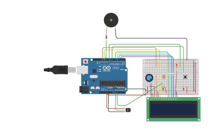 Circuit design EmbeddedSystems_Tema6 - Tinkercad
