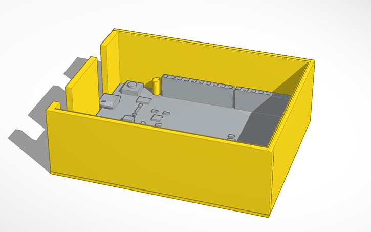 3D design Arduino Leonardo & WiFly Box - Bottom | Tinkercad 3D design Arduino Leonardo & WiFly Box - Bottom | Tinkercad