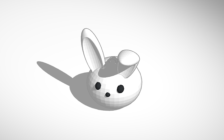 3D design Rabbit Keychain | Tinkercad