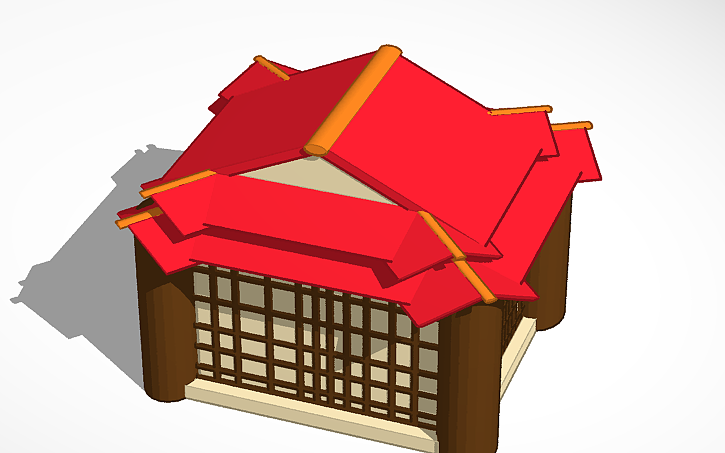 3D design japenese house - Tinkercad