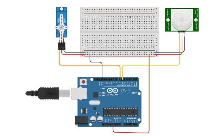 Circuit Design 打卡2018 12舵机 Tinkercad