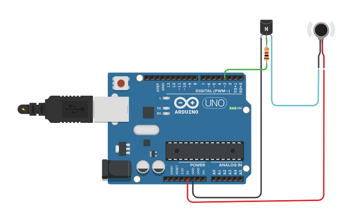 Circuit design Venu - Arduino - Vibration sensor - Tinkercad