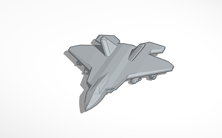 3D design F-22 Raptor - Tinkercad