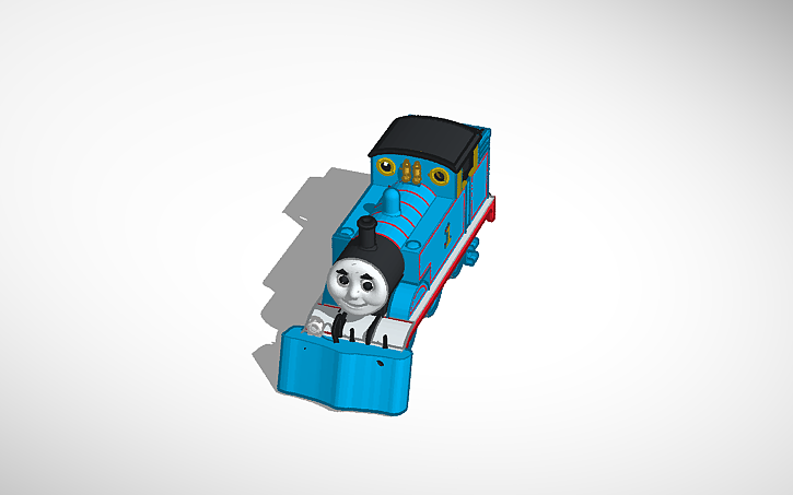 3D design Thomas The Tank Engine 1984 Model with a snow plow - Tinkercad