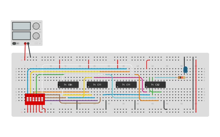Circuit design multiplexor - Tinkercad
