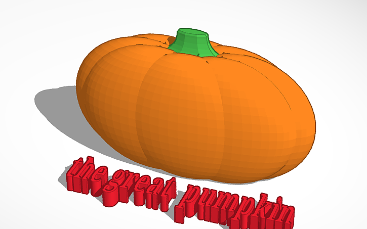 3D design the great pumpkin - Tinkercad