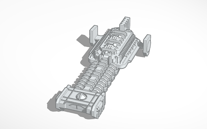 3D design Space Marine - Battle Barge - Tinkercad