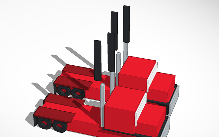 3D design Two semi-trucks | Tinkercad