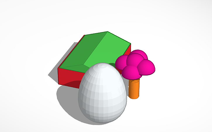 3D design Size of an Egg-To scale! | Tinkercad