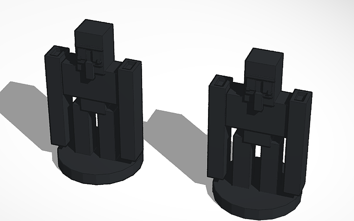 3D design Minecraft chess set: Rook | Tinkercad