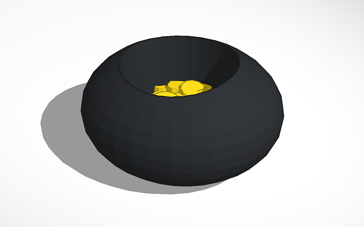 3D design Saint Patrick's Day Pot Of Gold - Tinkercad