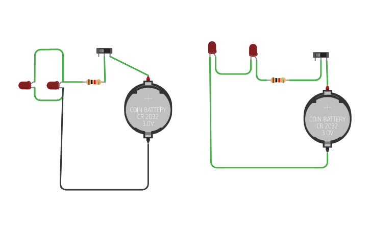 Circuit design Series and Parallel Circuits | Tinkercad