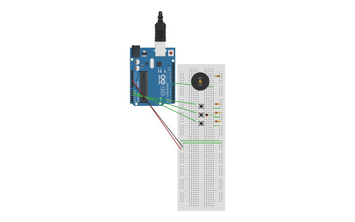 Circuit design Copy of Piezo Buzzer - Tinkercad