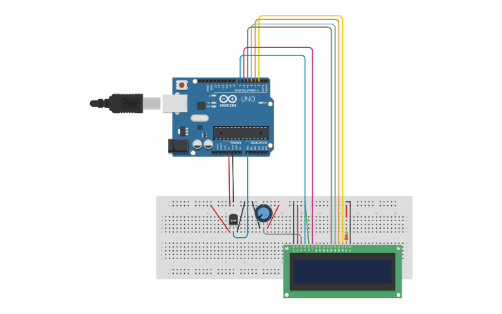 Circuit design LCD_Sensor_de_temperatura | Tinkercad