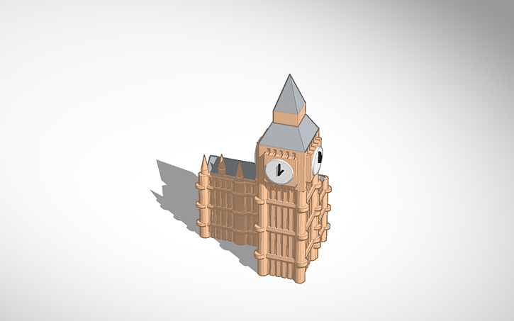 3D design Big Ben - Tinkercad
