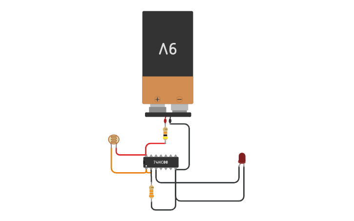 Circuit design Light Control Using Nand Gate - Tinkercad