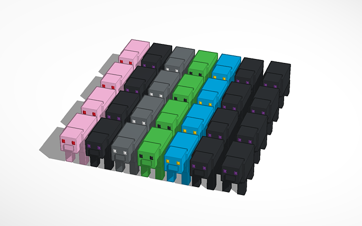 3D design EVIL Minecraft Pigs | Tinkercad