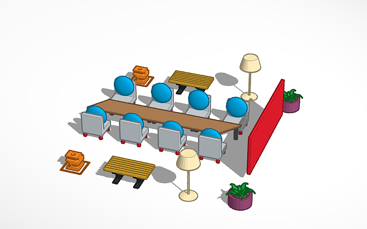 3D design office room | Tinkercad