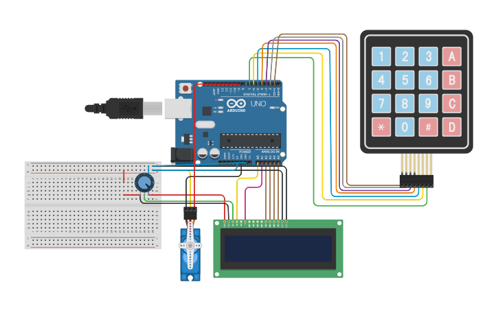 Circuit design keyboard - Tinkercad