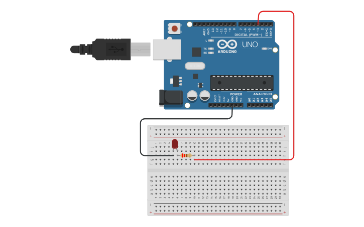 Circuit design Aula Ligar Led - 07/05/2019 - Tinkercad