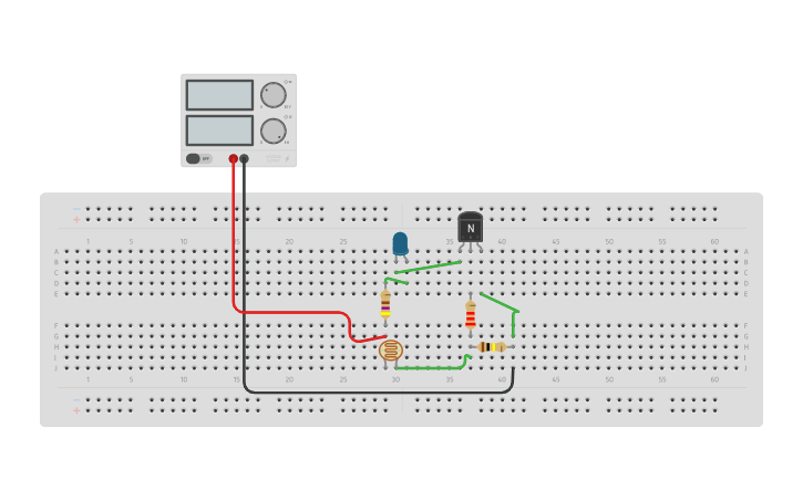 Circuit design SENSOR DE LUZ - Tinkercad