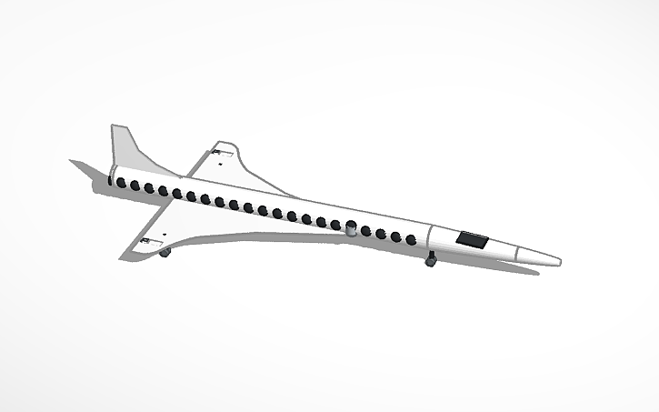 3D design concorde - Tinkercad