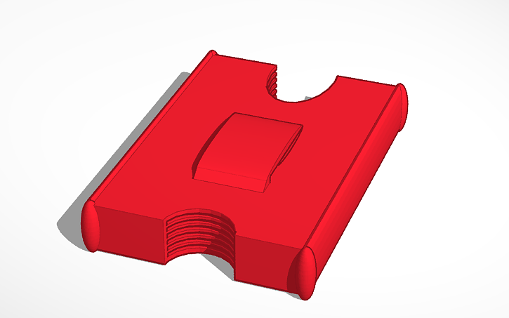 3D design card holder with money clip | Tinkercad