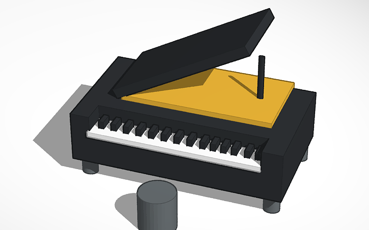 3D design Piano - Tinkercad