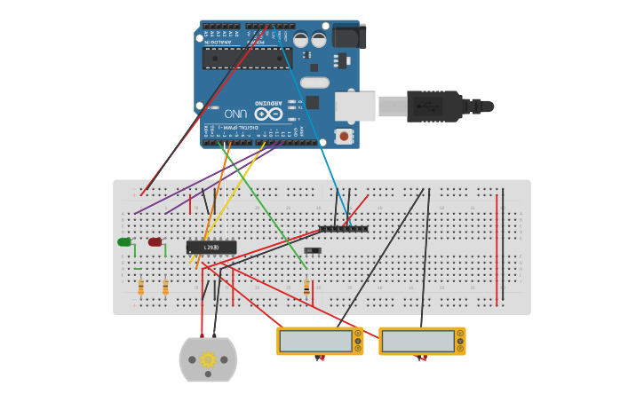 Circuit design H Bridge Demo | Tinkercad
