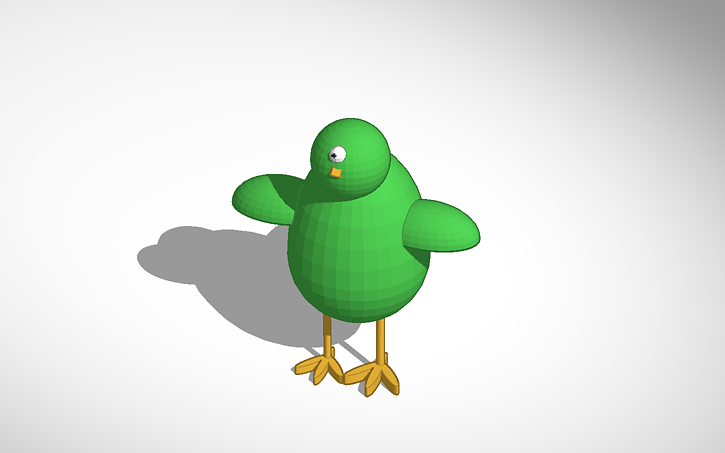 3D design cyclops bird | Tinkercad