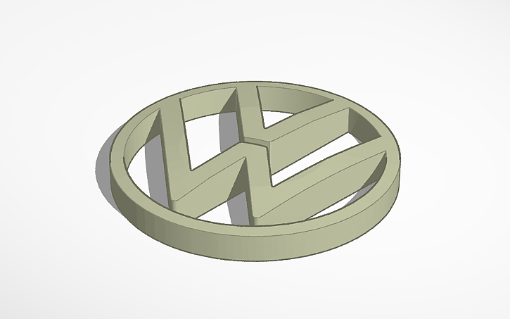 3D design VW logo - Tinkercad