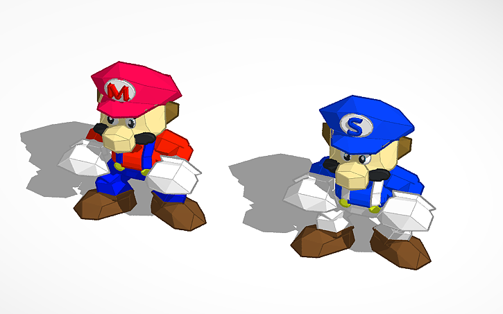 3D design SMG4 & Stupid Mario - Tinkercad