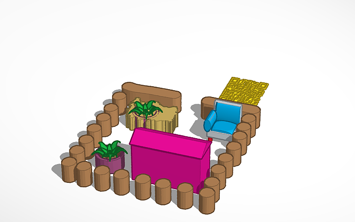 3D design a big house with a garden | Tinkercad