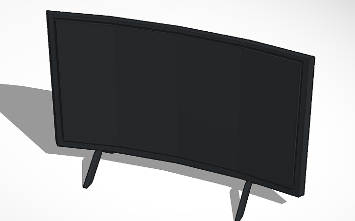 3D design 65" Curved TV - Tinkercad