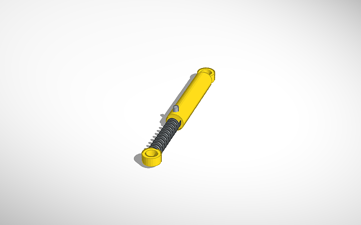 3D design Pneumatic Cylinder w/ Spring - Tinkercad