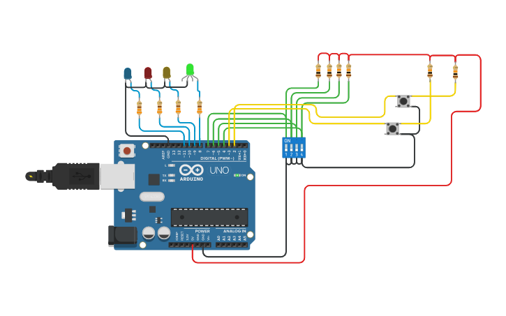 Circuit design Atividade de laboratorio 2 Codigo Morse - Tinkercad