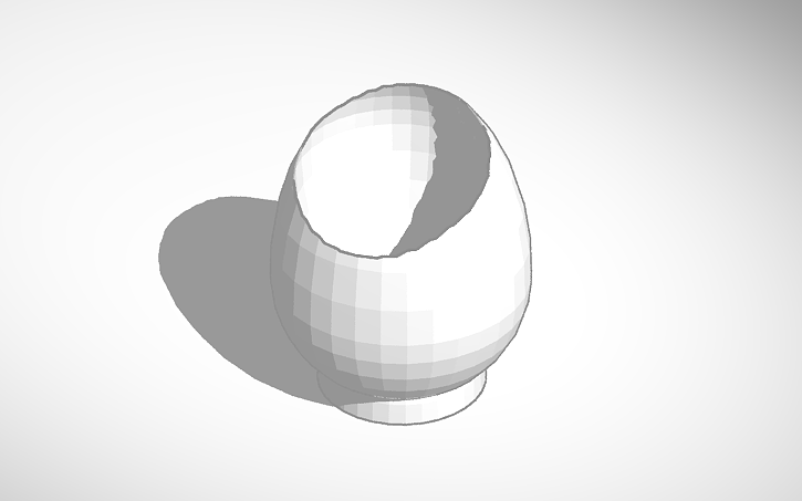 3D design Egg Shaped Holder - Tinkercad
