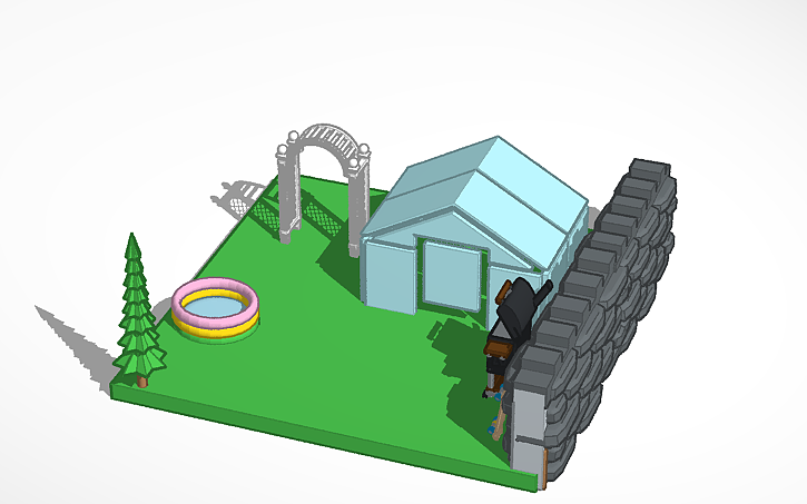 3D design jardin - Tinkercad