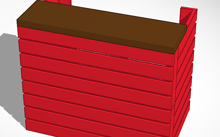 3D design Pallet Bar : 2 Pallets + Table Top - Tinkercad